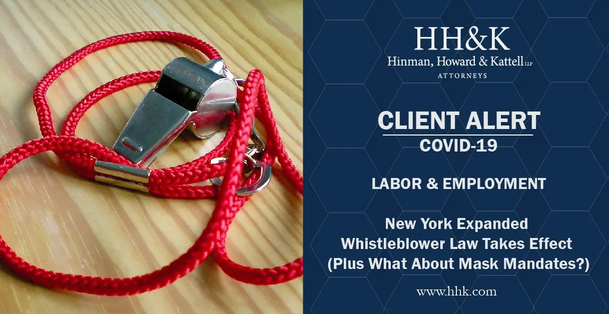 Client Alert – NY Expanded Whistleblower Law Takes Effect (Plus What ...