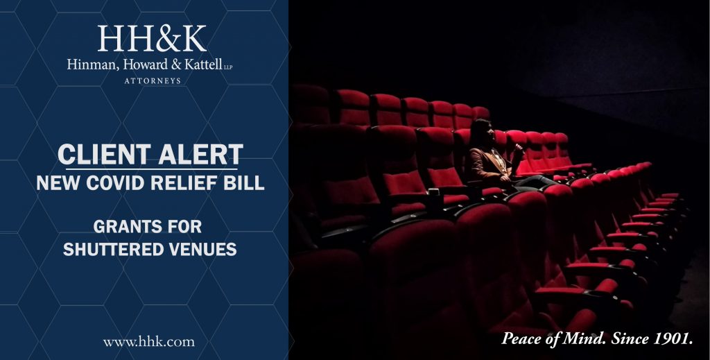 Client Alert - New Covid Relief Bill - Grants For Shuttered Venues ...