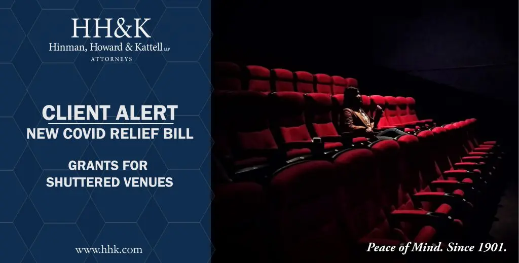 Client Alert - New Covid Relief Bill - Grants For Shuttered Venues ...