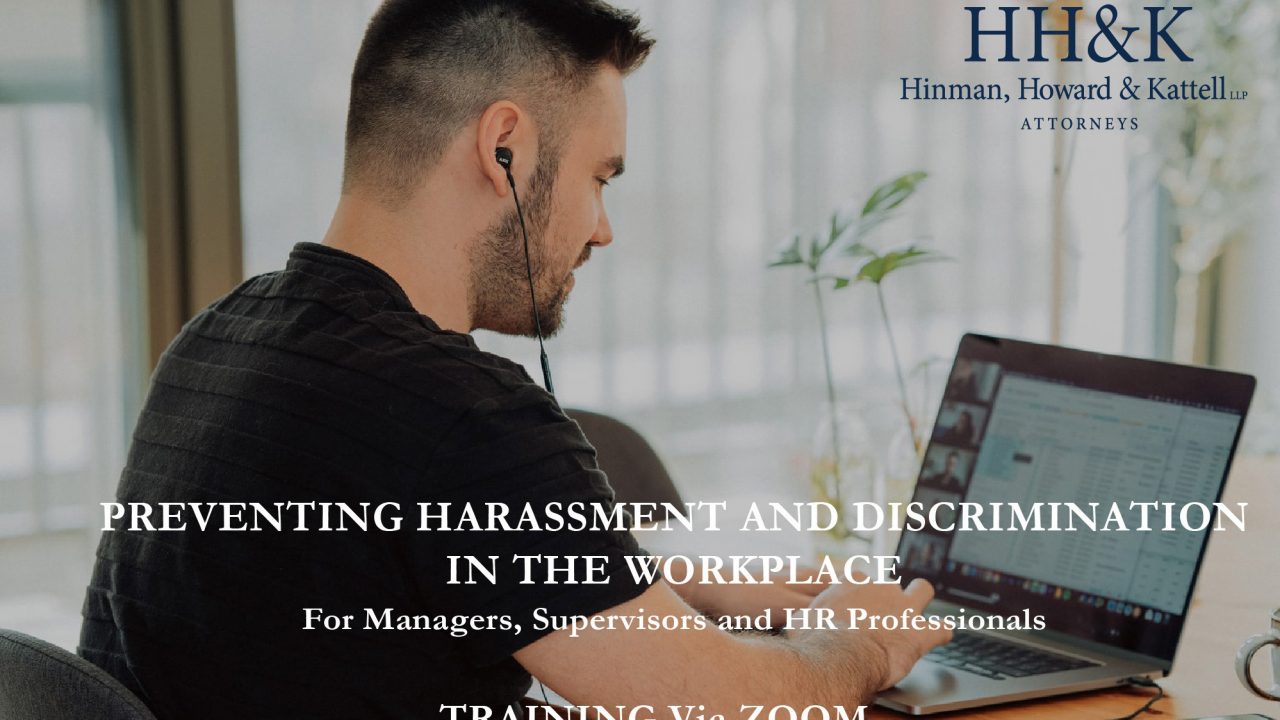 Webinar Training | Preventing Harassment and Discrimination – September ...